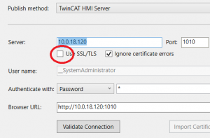 How to publish Beckhoff HMI project to remote server - HEMELIX