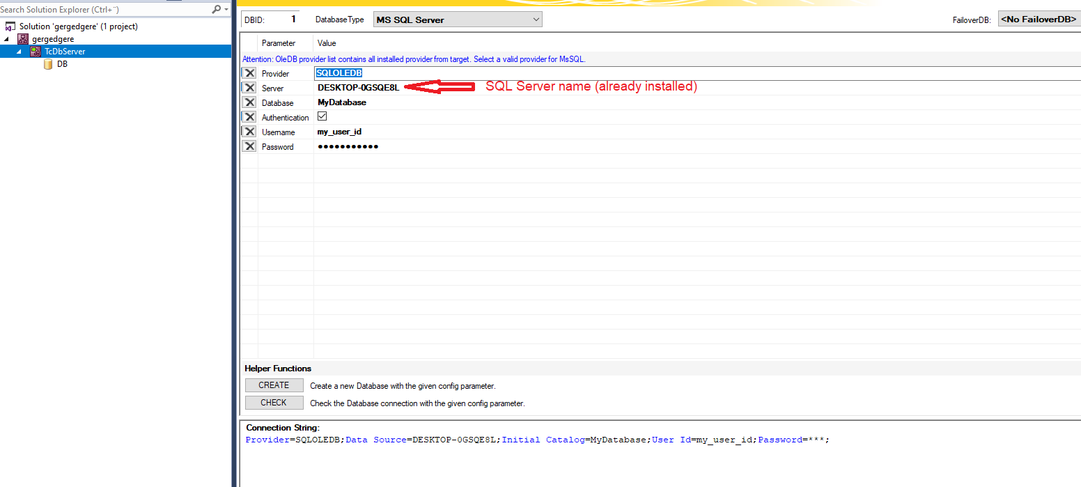 TwinCAT 3 Database Server - HEMELIX
