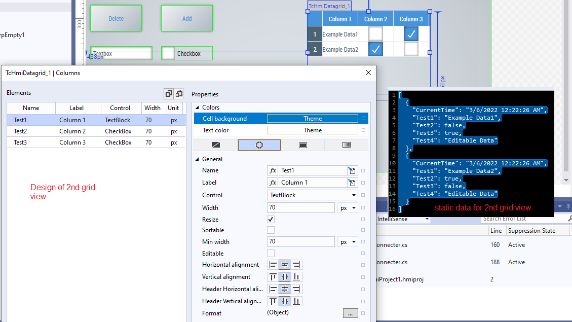 BECKHOFF HMI Data Grid View - HEMELIX