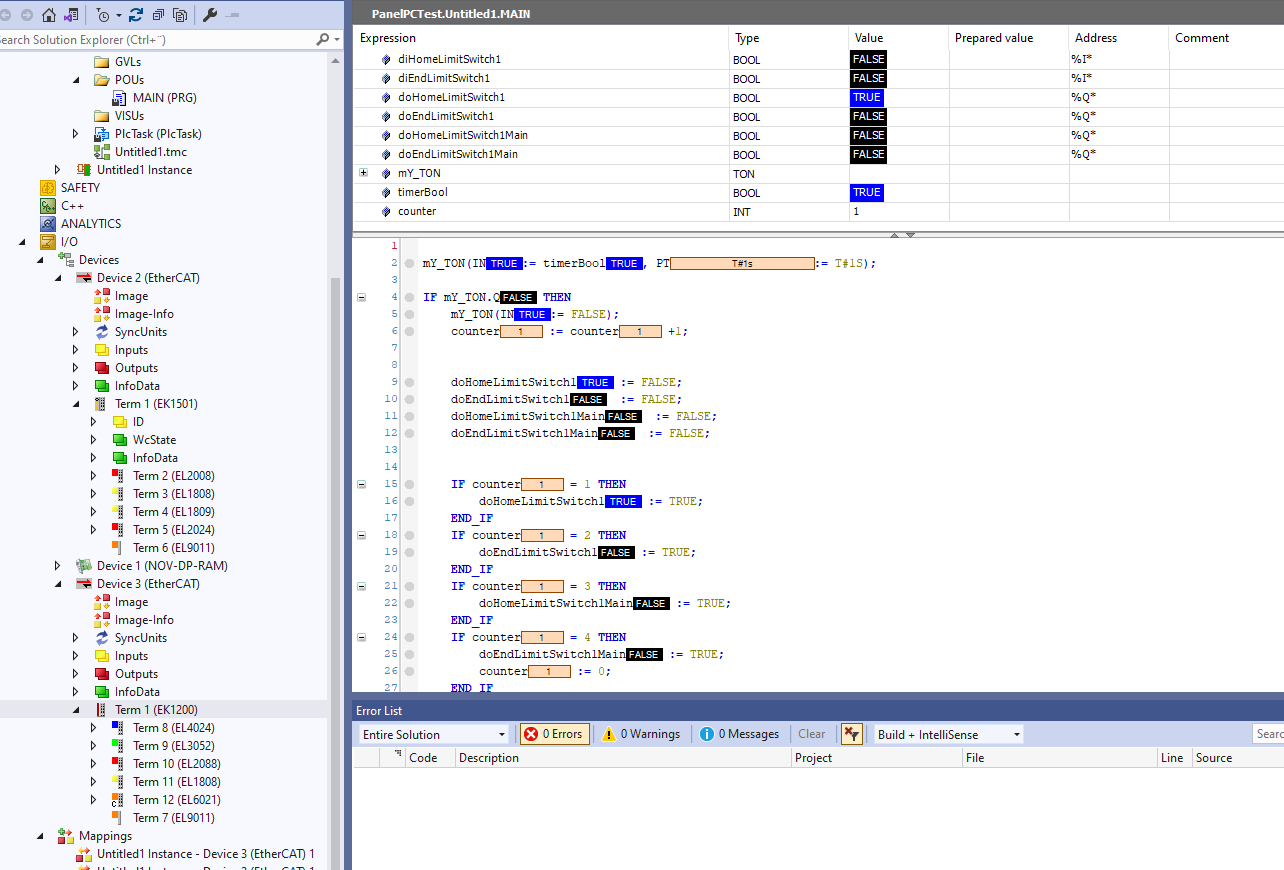 Structured Text, EtherCAT Adapter - HEMELIX